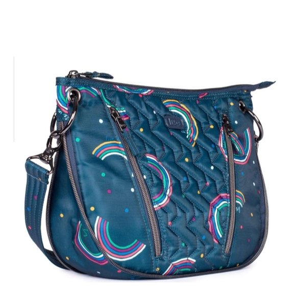 lug | Bags | Nwt Lug Swivel Convertible Crossbody Bag Rainbow Navy Blue ...